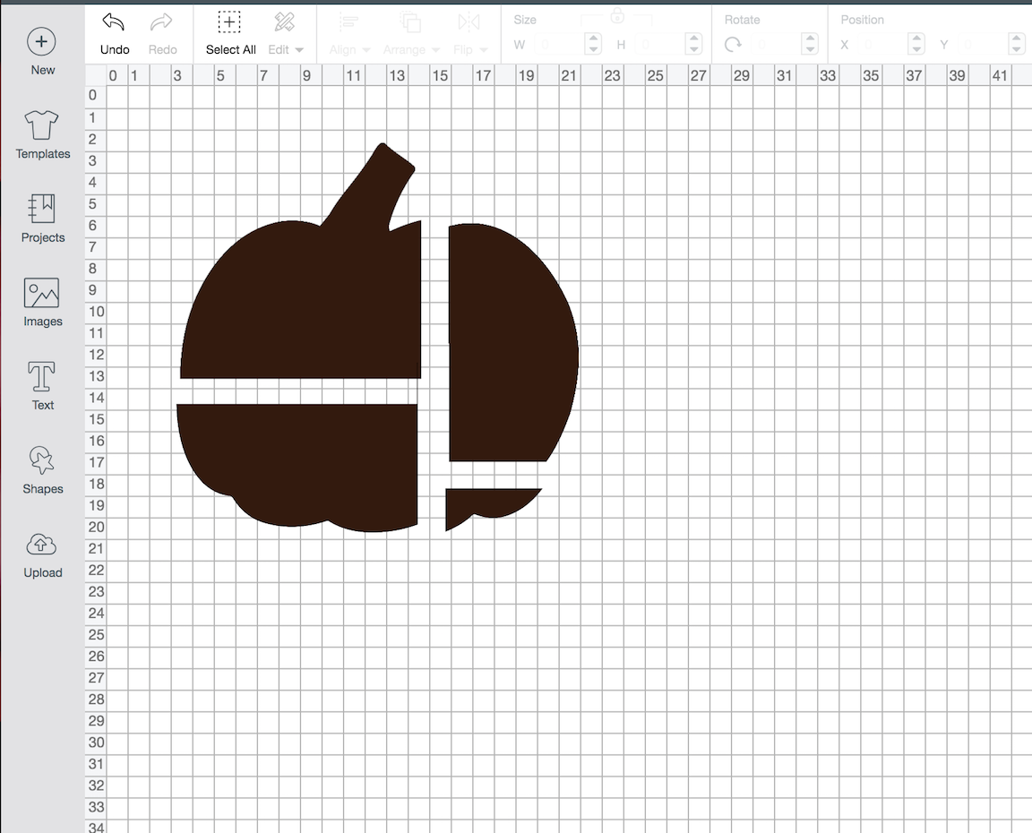 This is what my pumpkin looked like in Design Space when I went to ...