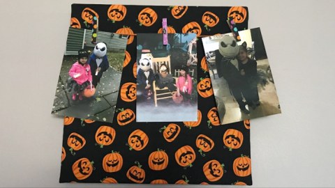 This canvas craft is Halloween themed, but just think of all the ways ...