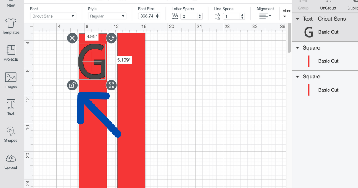 Add all the letters and than size them to the sign.