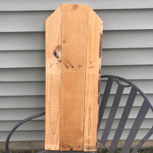 Creating the Coffin Shaped Halloween Porch Sign DIY
