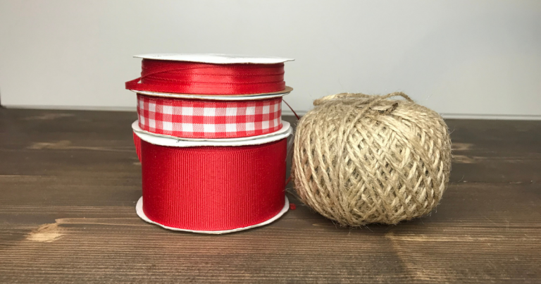 Materials for DIY Hair Bow with Ribbons