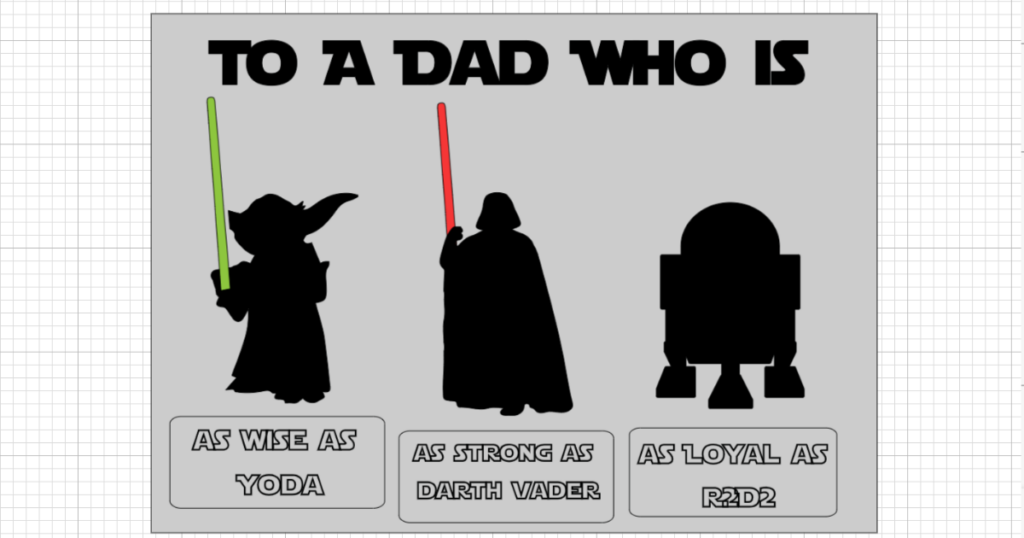 Next create a rectangle for under each character to put the saying ...