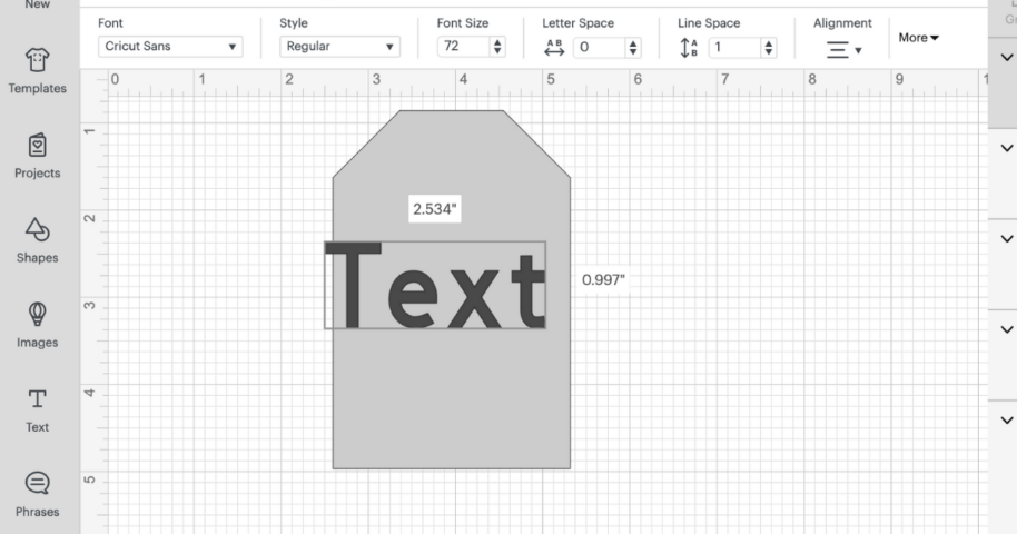 Click text and start writing the message for the gift tag. To make any ...