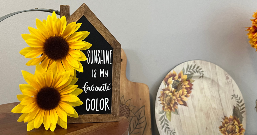 Stunning Dollar Tree Sunflower Decor in 4 Easy Steps for Under $3